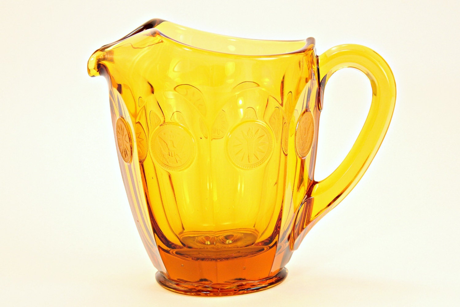 Pitcher Fostoria Glass Fostoria Coin Glass by FindsFromYesteryear