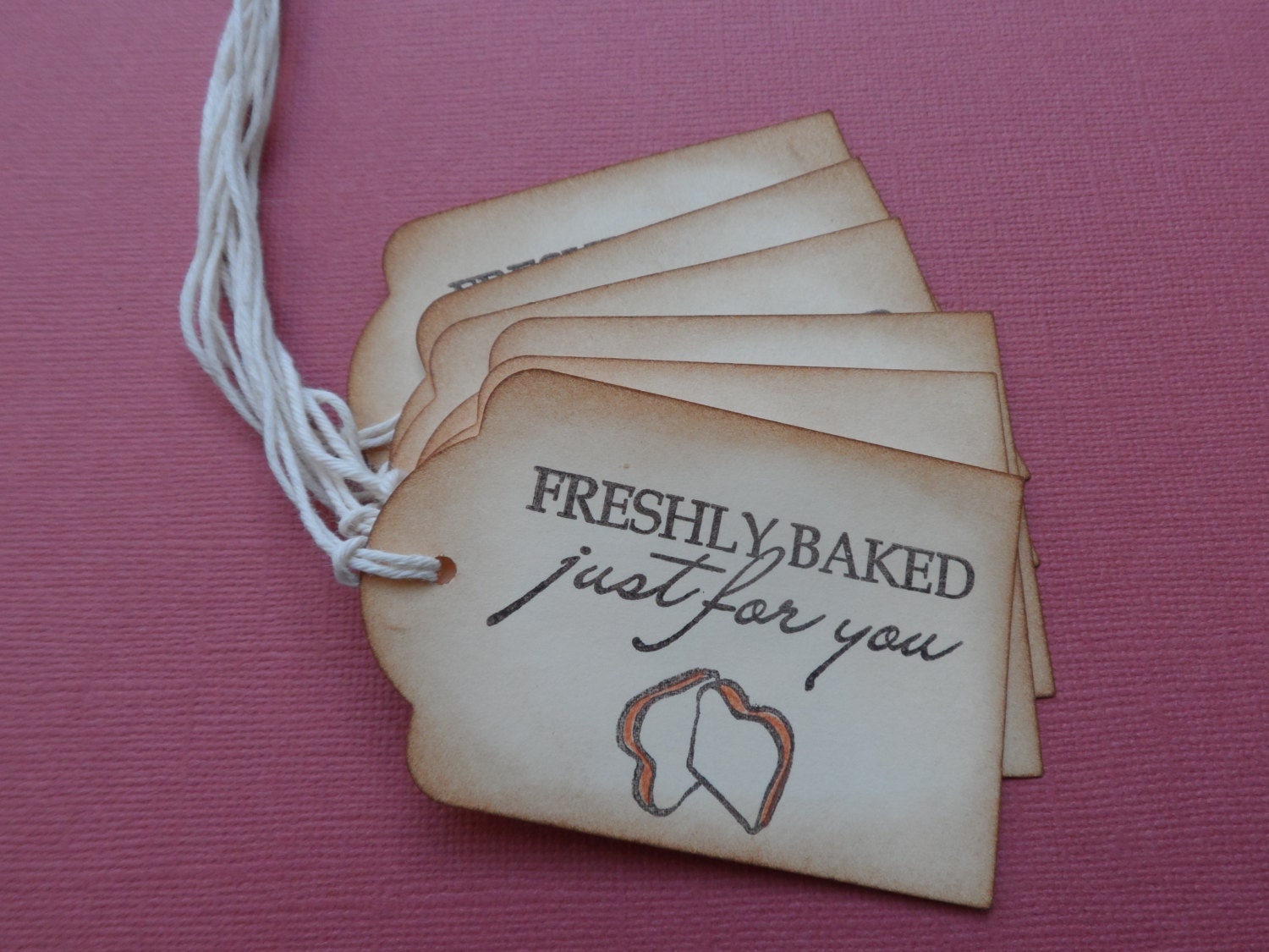 Freshly Baked Just for You Baked Goods Tags Gift Tags by PaperKind