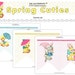 Digital vintage Easter Spring banner / DIY / pennants with