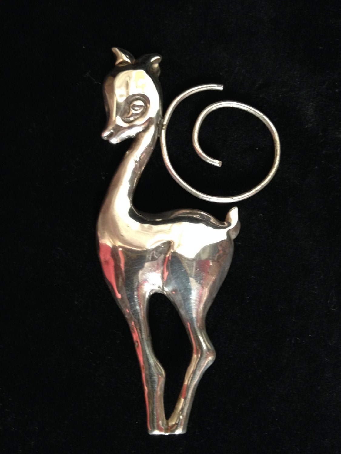 Large Vintage Signed Mexico Sterling Silver Deer brooch pin – Haute Juice