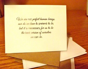 Items similar to Made A Wish - Coral Quote Note Card on Etsy