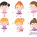 Ballerina clipart Ballet dancer clipart Cute ballerina