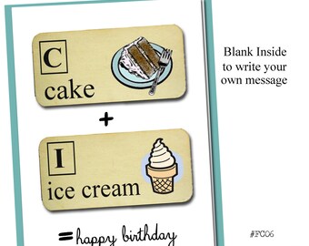 Cake flash card | Etsy