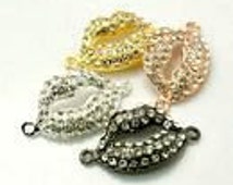 Unique rhinestone lips related items | Etsy