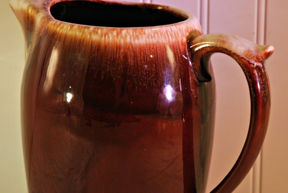 Vintage McCoy Brown Drip Large Pitcher 7011 c.1969 Ice