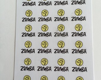 24 Zumba Planner Stickers, Calendar Stickers, Weekly Planner, Erin ...