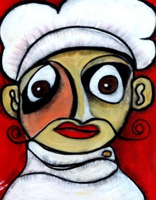 Kitchen-Cooking-Chef-Print-Signed - 8 x 10