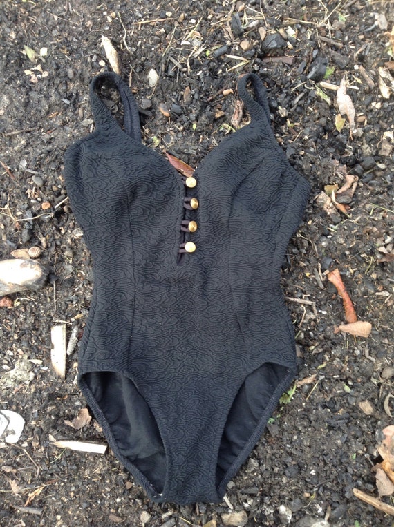 Items Similar To Vintage 80s Black Swimsuit On Etsy