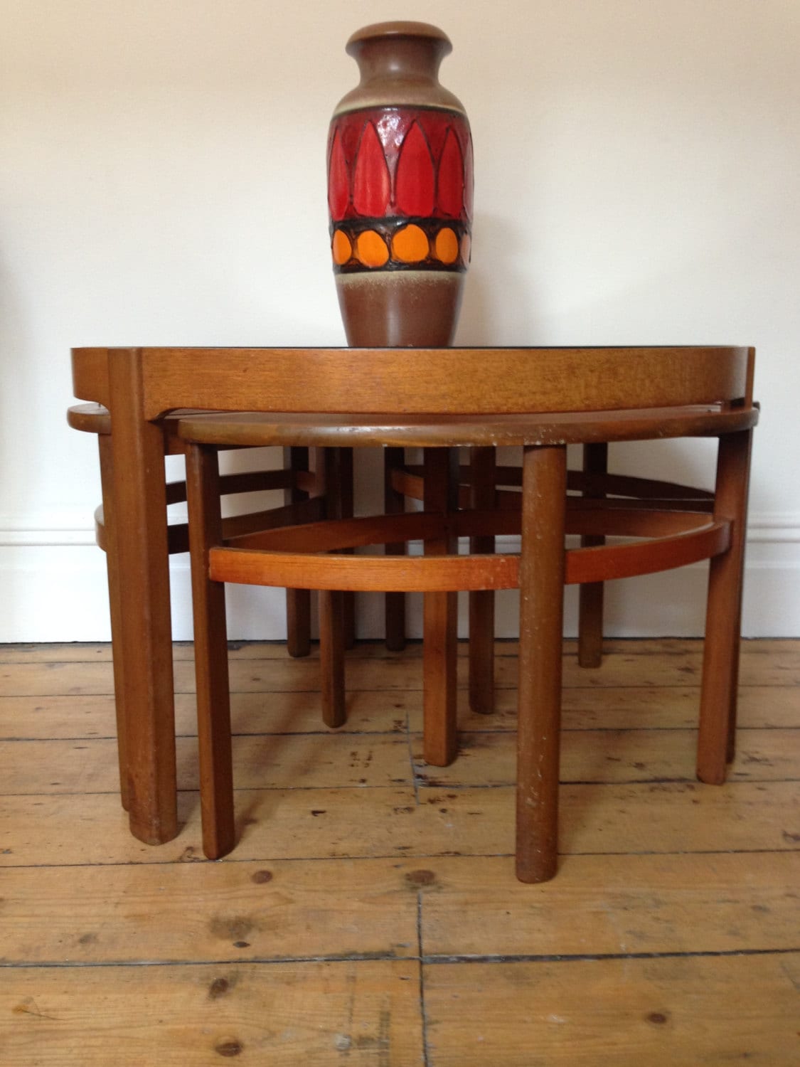 Nathan Glass Coffee Table and Nesting Tables Mid Century Design 1960s ...