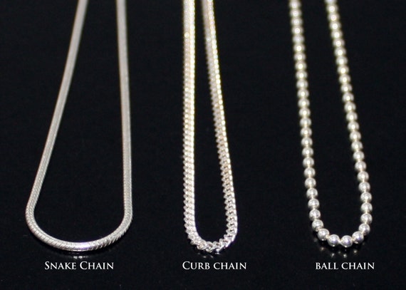 Sterling Silver .925 Chain Snake Chain Curb Chain Ball Chain