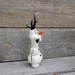 Olaf Felt Snowman Christmas ornament Winter figurinе by NedaArt