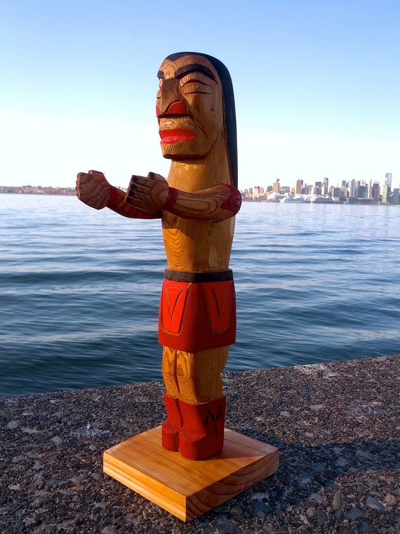 Northwest Coast First Nations Canada Art Salish Cedar Welcome Figure ...