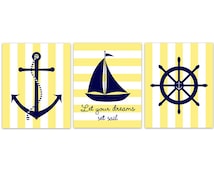 Popular items for yellow nautical on Etsy