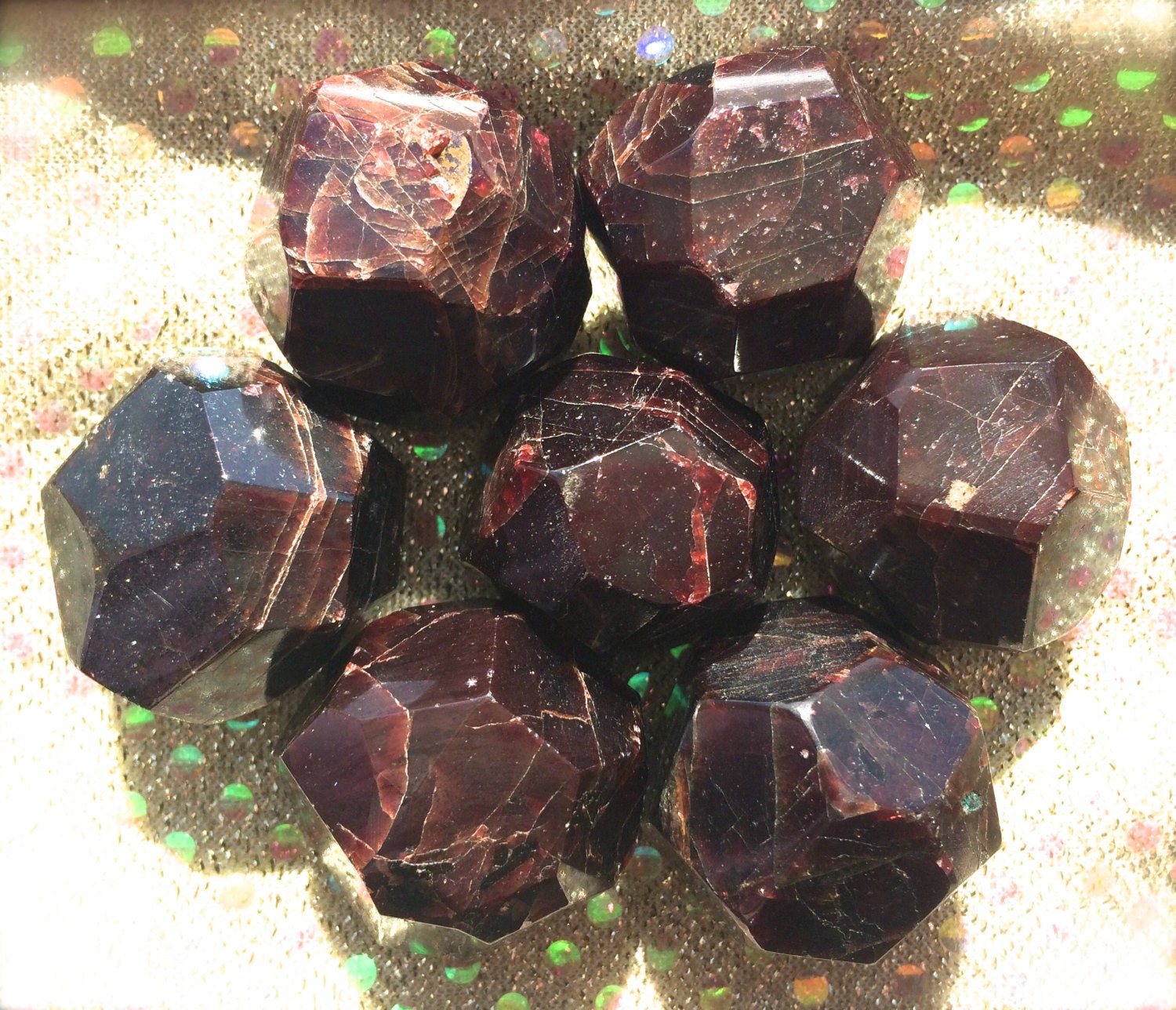 Almandine Garnet Faceted Polished Premium Quality Root