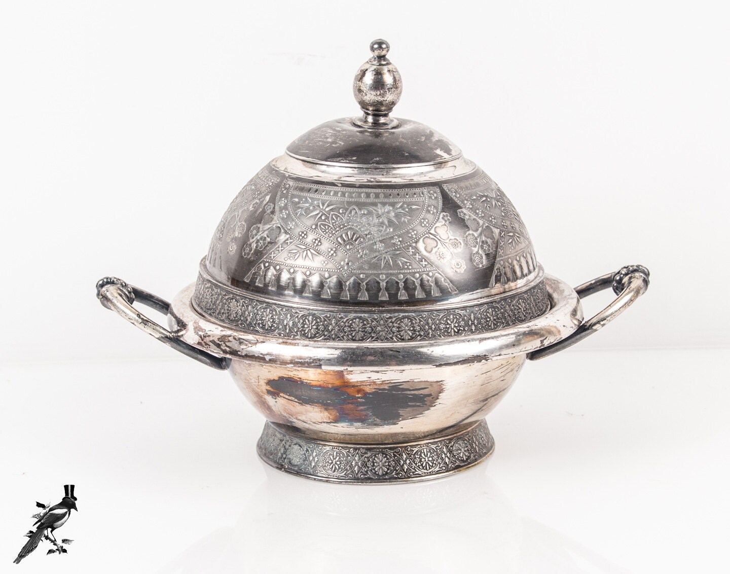 Simpson Hall Miller Quadruple Silver Plate/Silverplate Round Covered ...