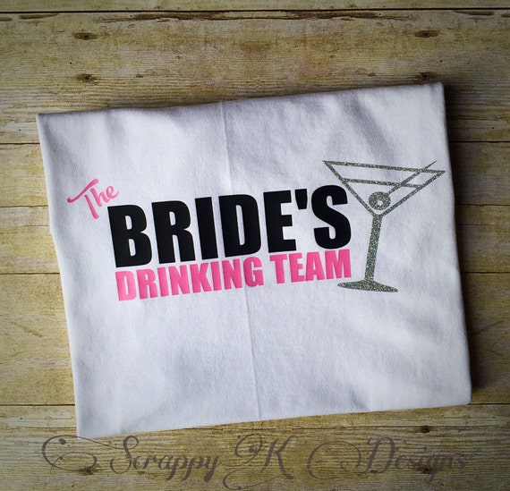 Items similar to 5 Brides Drinking team t-shirt,. Bachelorette Party t ...