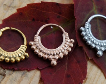 Double septum ring | Etsy