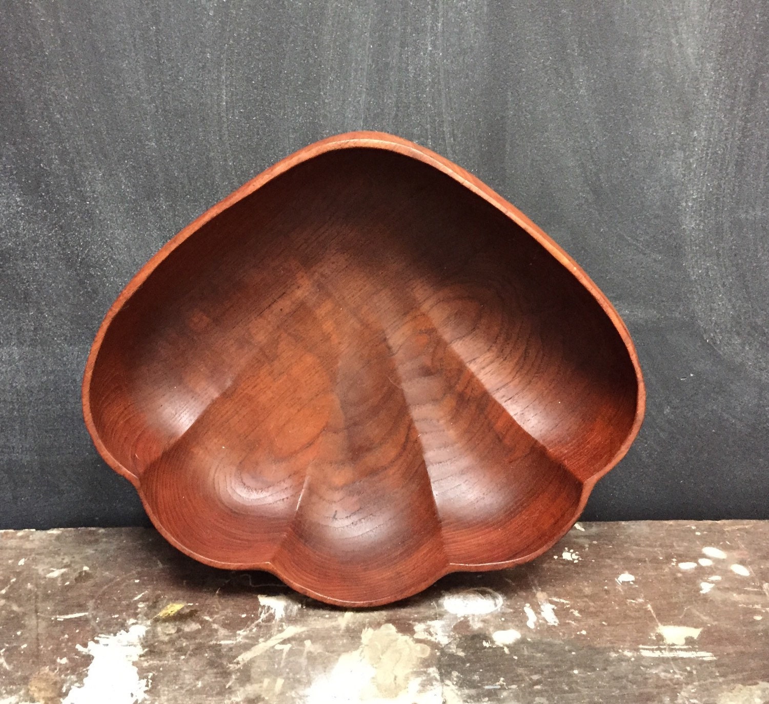 Vintage Wood Clamshell Salad Bowl – Haute Juice