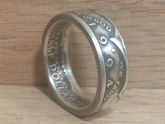 Silver Kennedy Half Dollar Coin Ring