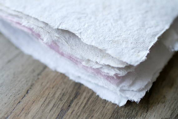 Handmade Paper: Set Of 10 Hand Pressed Paper By Paperselvage