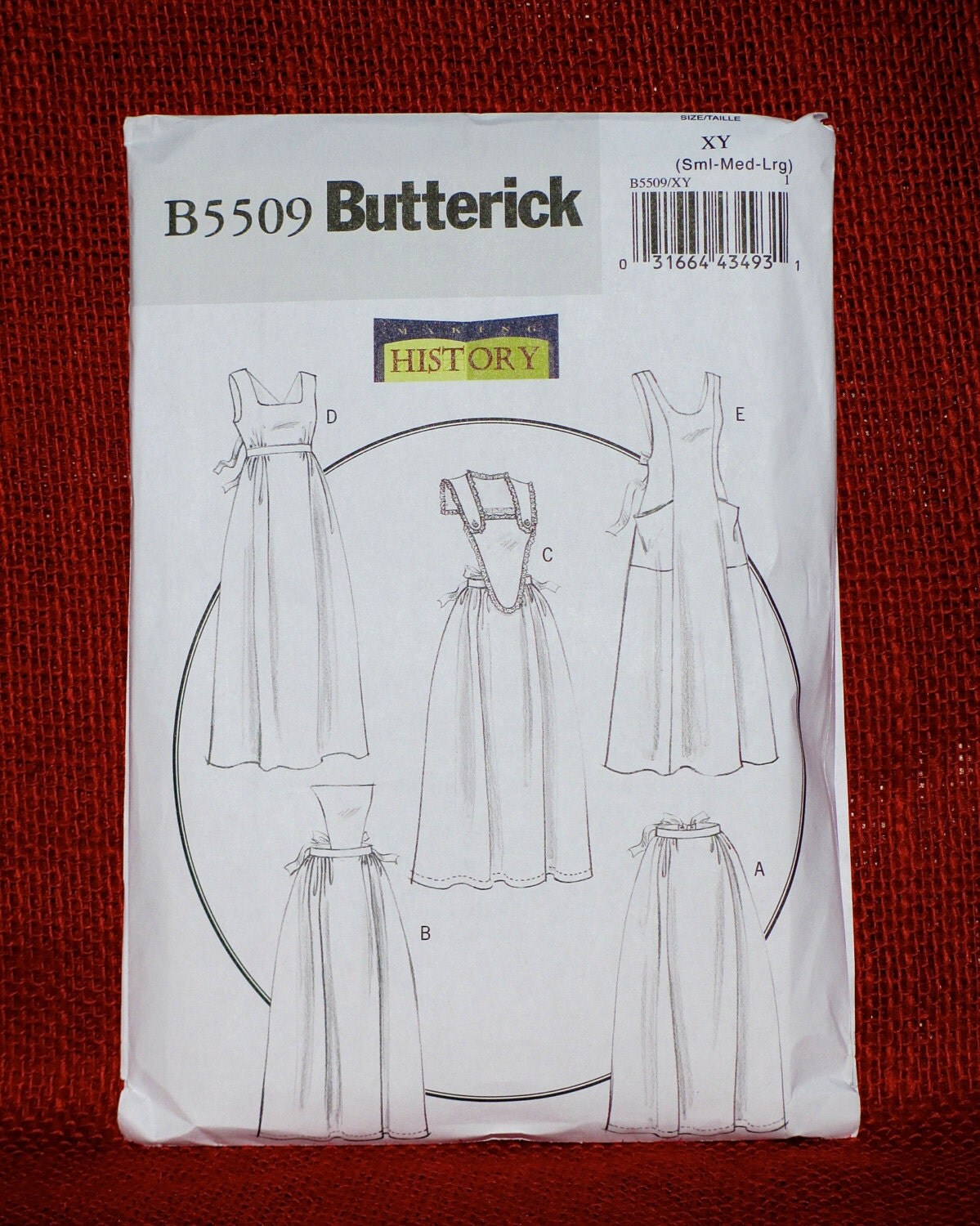 Butterick Sewing Pattern B5509 Historical by AlicesSewingCorner