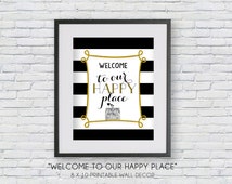 Popular items for welcome to our happy on Etsy