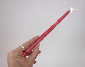 Magic wand. Hand made Fairy Wand. Pink Ivory Wood 10.5 Inches