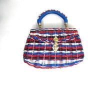 Popular items for red white blue purse on Etsy