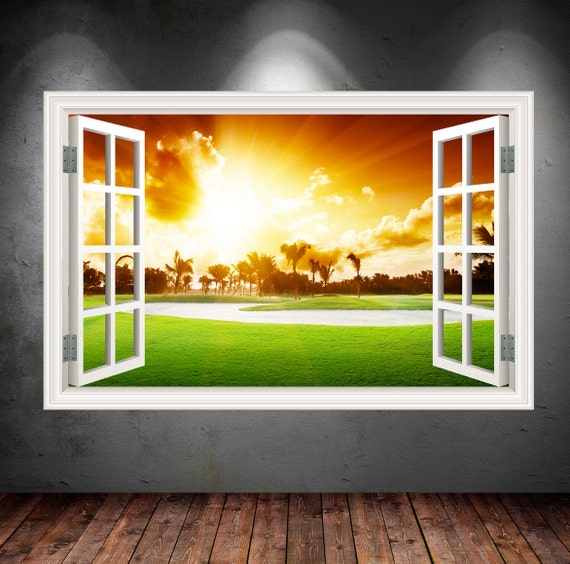 Golf Wall Decals Including Artistic Golf Views and Golf Quotes