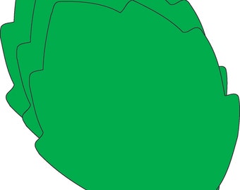 Green leaf cut outs | Etsy