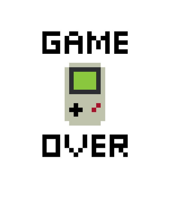 Game Over Game Boy Mini PDF Cross Stitch Pattern