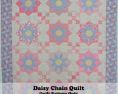 Items similar to Daisy Chain Quilt Pattern. Combines traditional piecing with simple appliqué ...