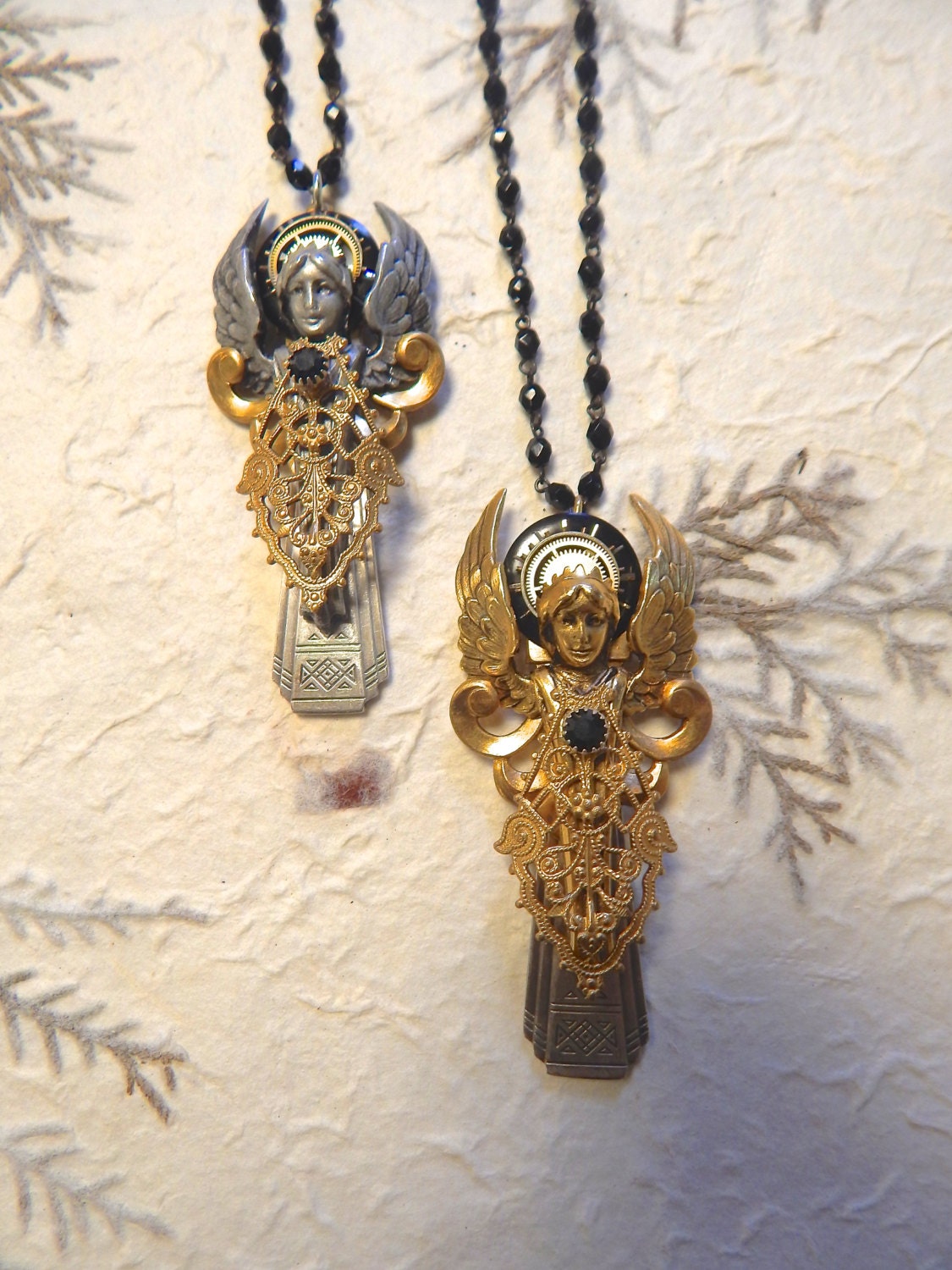 Spoon Angel Pendant Steampunk Angel Angel by FernStreetDesigns