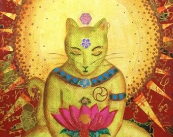 Popular items for buddha cat on Etsy