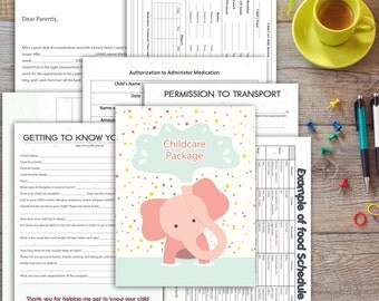 EDITABLE Babysitting Kit All-In-One INSTANT DOWNLOAD