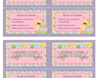 Printable Digital Easter Gallon Size Paint Can Labels and Top
