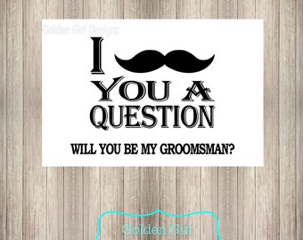 Popular items for i mustache you on Etsy