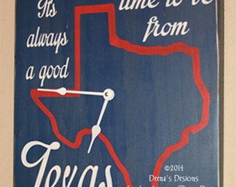 Texas clock | Etsy