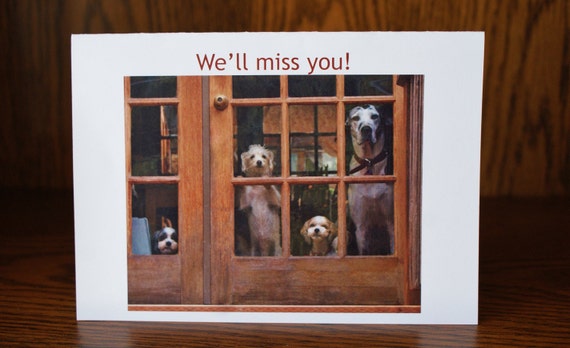 Dog Farewell Card Goodbye Card