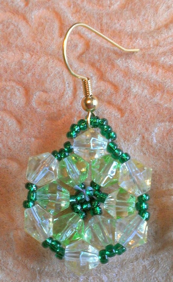 Items similar to Crystal Beaded Earrings on Etsy