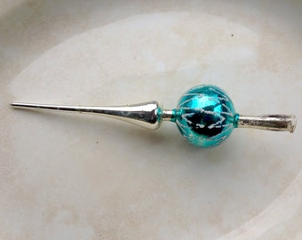 Vintage Tree Topper, Vintage Tree Spike, Mercury Glass Spike, Mercury ...