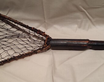 Vintage Fishing Net of Lightweight Wood