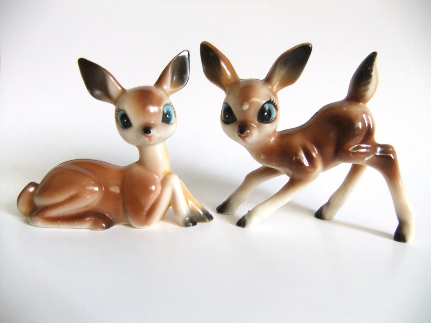Plastic Deer Figurines Vintage Deer Figures by VintageByJade