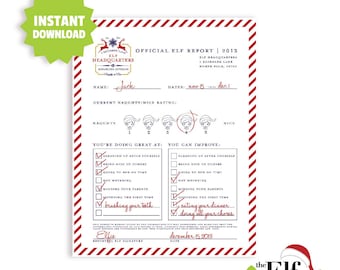 Popular items for santa report card on Etsy