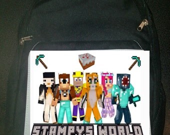 Personalised Rucksack/school/bag Stampy Cat inspired. 45 x 30 x 17