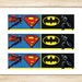 Batman Superman Water Bottle Label // Batman Superman Drink