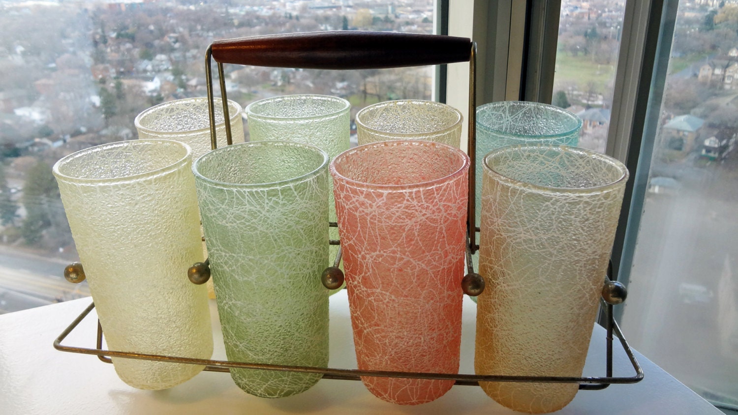 Vintage spaghetti string glasses with stand – Haute Juice