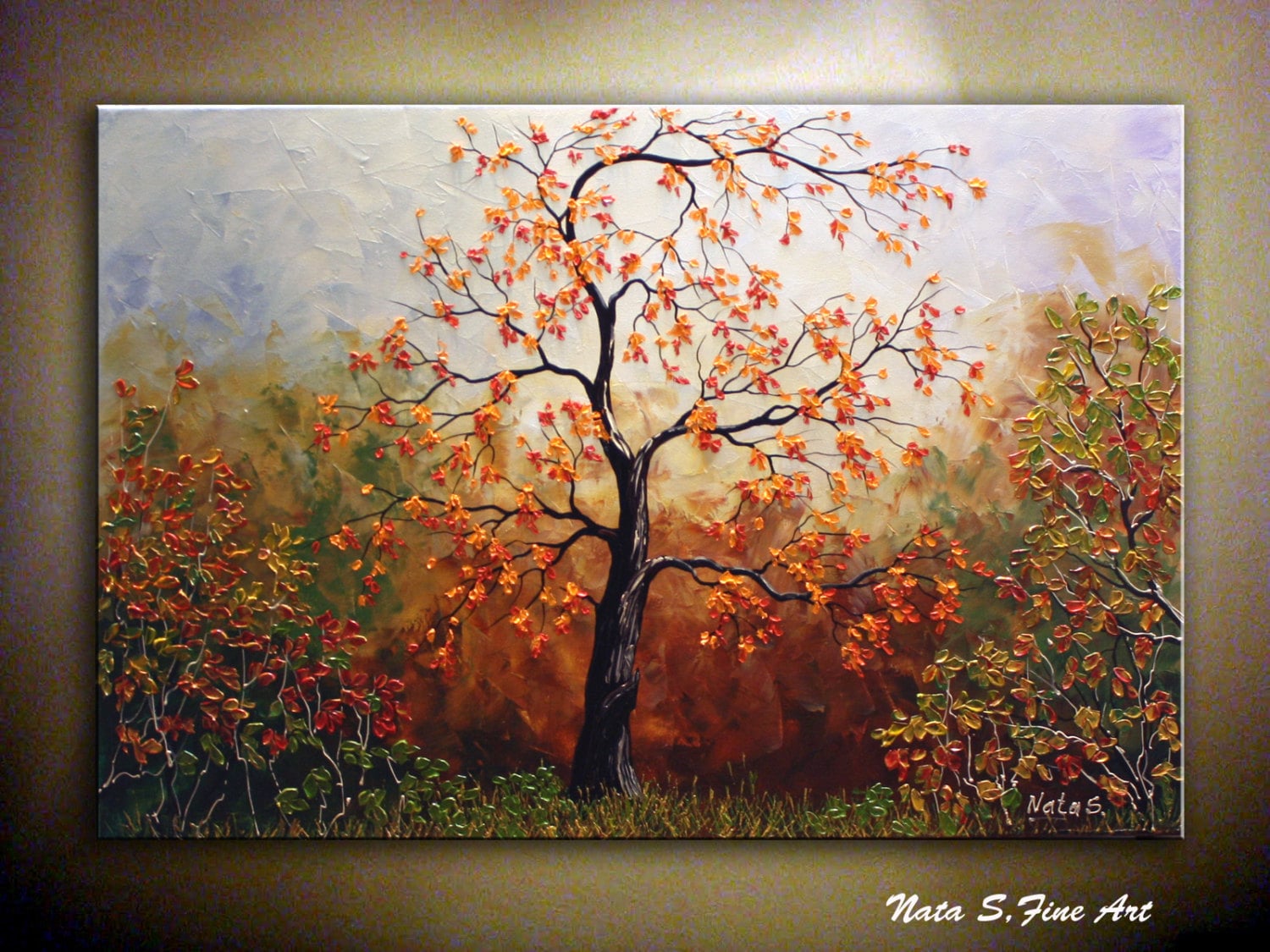 Abstract Fall Tree Paintings