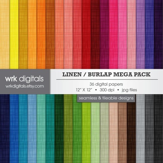Linen Burlap Mega Pack Seamless Digital Paper Pack by WRKDigitals