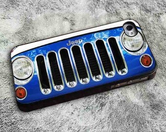 Jeep Wrangler Blue for iPhone 4/4s, iPhone 5/5S/5C/6, Samsung S3/S4/S5 ...